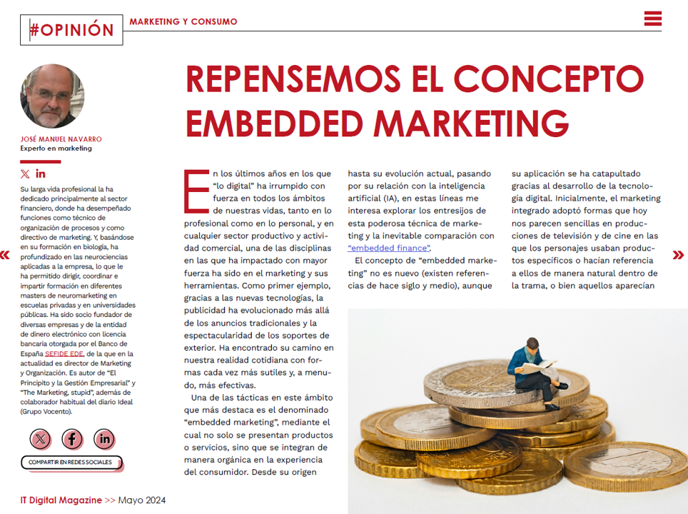 Repensemos el concepto “Embedded Marketing” – entreLíneas