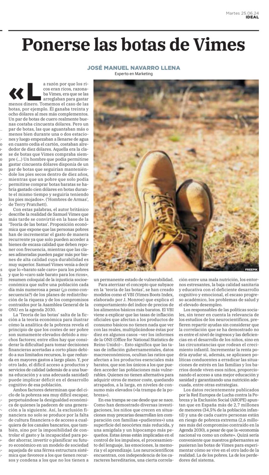 Ponerse las botas de Vimes – entreLíneas